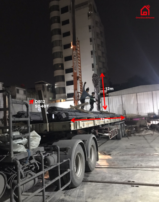 เหล็กข้ออ้อย SD40 DB 12 ยาว 10ม. 8.88กก./เส้น ราคาถูก | OneStockHome