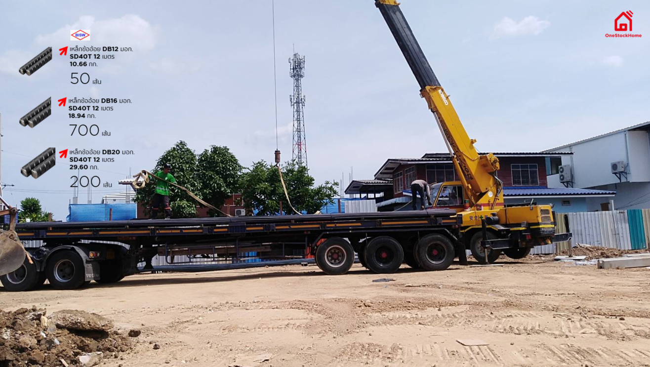 เหล็กข้ออ้อย SD40 DB 12 ยาว 10ม. 8.88กก./เส้น ราคาถูก | OneStockHome