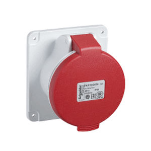 Straight Sockets IP44 SCREW 3P+E+N 400V 32A Red cheap | OneStockHome