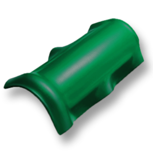 กระเบื้องหลังคาลอนคู่ SCG ครอบสันโค้ง สีเขียว หลังคา | OneStockHome