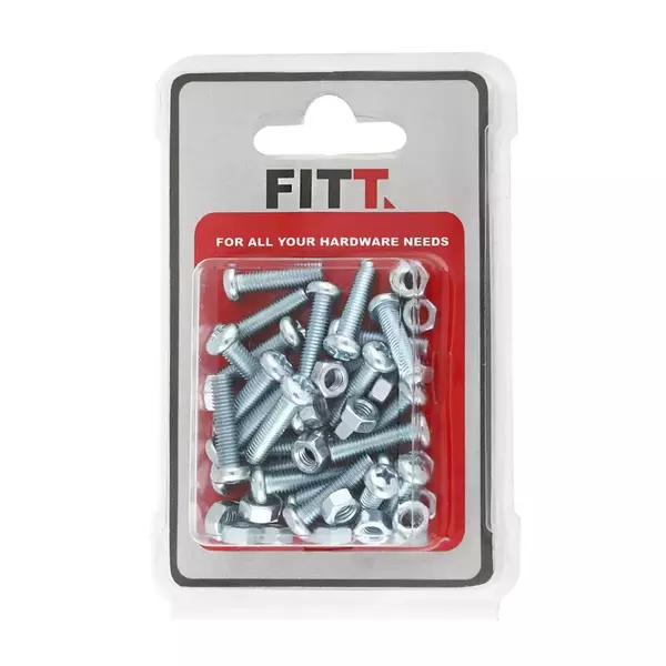 สกรูเกลียวมิลพร้อมน็อต JP DEXZON 5X20 มม. แพ็ก 25 ชิ้น | OneStockHome