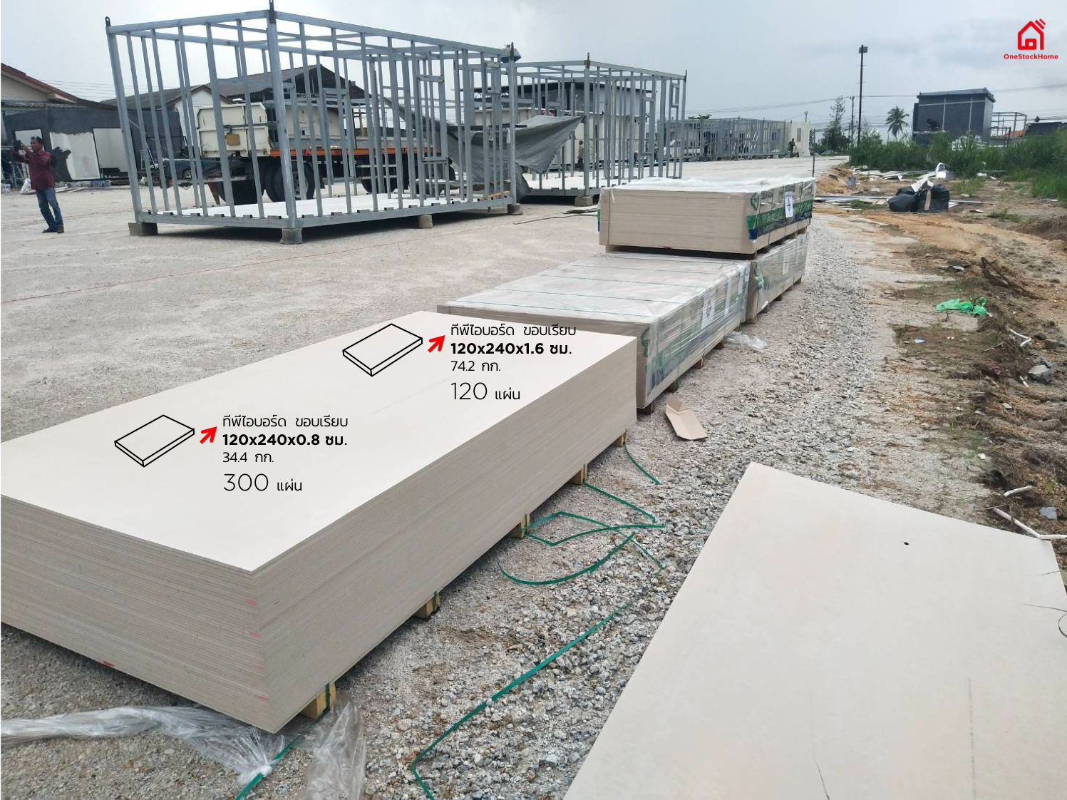 ทีพีไอบอร์ด ขอบเรียบ 8 มม. ราคาโรงงาน | OneStockHome