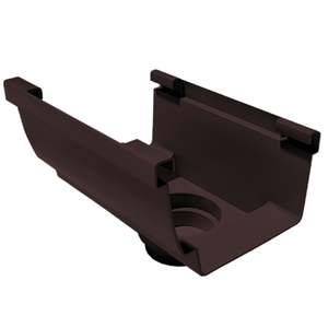 Rain Gutter Downspout Vinyl Gutter VG Primo Dark Brown | OneStockHome
