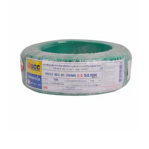 สายไฟ THW 2.5 สีเขียวเหลือง สายไฟ THW 450/750V 1x2.5 | OneStockHome