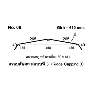 Ridge Capping Flashing Type 3 G610 Ridge Capping | OneStockHome