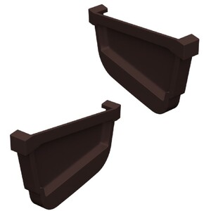 Vinyl uPVC Rain Gutter End Cap (Left, Right) Vinyl | OneStockHome