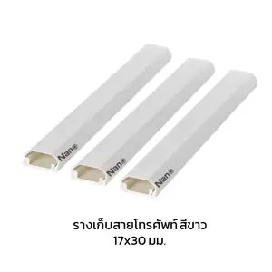 Trunking System PVC Telephone Duct White Size 17x30 mm. | OneStockHome
