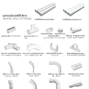ท่อร้อยสายไฟสีขาว ท่อ PVC สีขาว และข้อต่อ ราคาโรงงาน | OneStockHome