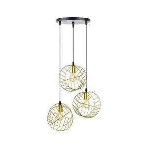 โคมไฟระย้า LUMAX 01-02935 สีน้ำตาล/ทอง 3 | OneStockHome วันสต๊อกโฮม