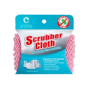 ผ้าล้างจาน 25x25cm SCRUBBER CLOTH สีชมพู ราคาถูก | OneStockHome