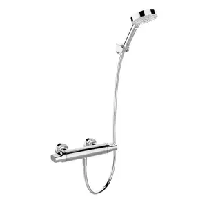 ก๊อกผสมยืนอาบแบบติดผนัง พร้อมฝักบัวสายอ่อน รุ่น Fairfex | OneStockHome