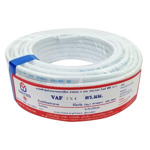 สายไฟ VAF UNITED 2x4 ตร.มม. 100 ม. สีขาว ราคาถูก | OneStockHome
