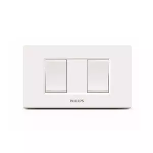 Philips Leafstyle Set 2 gang 1 way switch | OneStockHome