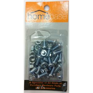 สกรูเกลียวมิลพร้อมน็อต JP DEXZON 6X12 มม. แพ็ก 25 ชิ้น | OneStockHome