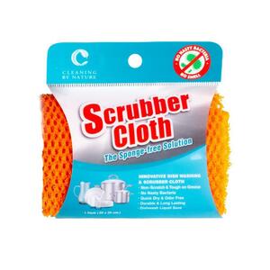 ผ้าล้างจาน 25x25cm SCRUBBER CLOTH สีส้ม ราคาถูก | OneStockHome