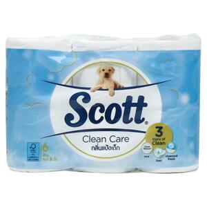 กระดาษชำระ SCOTT CLEAN CARE BABY POWDER แพ็ค6 ราคาถูก | OneStockHome