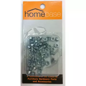 สกรูเกลียวมิลพร้อมน็อต JP DEXZON 4X8 มม. แพ็ก 25 ชิ้น | OneStockHome