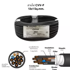 CVV-F Wire YAZAKI CVV-F cable 13x1 sq.mm. YAZAKI 5 m. | OneStockHome