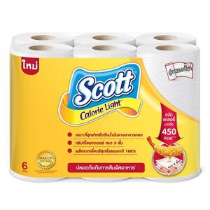 กระดาษอเนกประสงค์ SCOTT CALORIE LIGHT แพ็ค6 ราคาถูก | OneStockHome