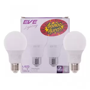 หลอดไฟ LED A60 7 วัตต์ GEN2 (Day Light) (แพ็คคู่) EVE | OneStockHome