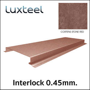 Metal Sheet Interlock Luxteel Cortens Stone Red | OneStockHome
