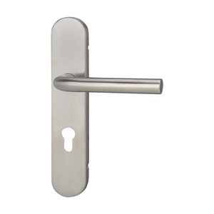 HAFELE LEVER HANDLE WITH PLATE BATHROOM STAINLESS STEEL | OneStockHome