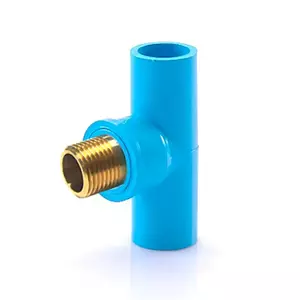 สามทางเกลียวนอกทองเหลือง หนา PVC ขนาด 4 หุน (1/2 นิ้ว) | OneStockHome