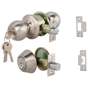 HAFELE Stainless Steel Knob Lockset and Deadbolt with | OneStockHome