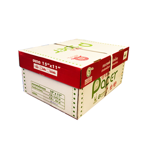 กระดาษต่อเนื่อง 1 ชั้น มีเส้น T.K.S. ราคาถูก | OneStockHome