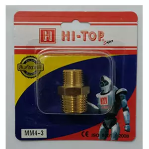 ข้อต่อเกลียวนอก-นอก HI-TOP MM 3-2 หุน (3/8-1/4 นิ้ว) | OneStockHome