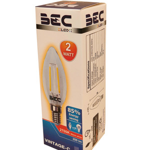 หลอดไฟ LED BEC CANDLE VINTAGE-C 2W WW E14 สีส้ม ราคาถูก | OneStockHome