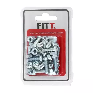 สกรูเกลียวมิลพร้อมน็อต JP DEXZON 6X20 มม. แพ็ก 25 ชิ้น | OneStockHome