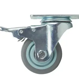 ลูกล้อ TPR DEXZON แป้นหมุน มีเบรก 3 นิ้ว สีเทา | OneStockHome