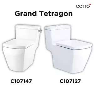 สุขภัณฑ์ชิ้นเดียว COTTO C107147 4.5 ลิตร Grand Tetragon | OneStockHome