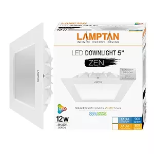 ดาวน์ไลท์ ZEN LED 12 วัตต์ DAYLIGHT LAMPTAN อะลูมิเนียม | OneStockHome
