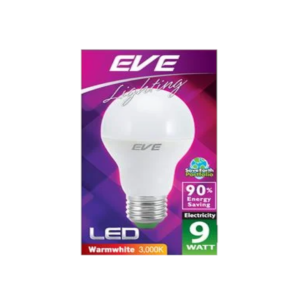 หลอดไฟ LED EVE A60 9 วัตต์ WARM WHITE E27 ราคาถูก | OneStockHome
