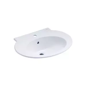 อ่างล้างหน้าฝังบนเคาน์เตอร์ (1 รูก๊อก) COTTO C05817 | OneStockHome