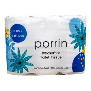 กระดาษชำระ PORRIN แพ็ค 6 ราคาถูก ส่งทั่วไทย | OneStockHome
