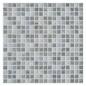 กระเบื้องปูพื้น 30x30 ซม.(12x12 นิ้ว) โมเสค สโตน เทา | OneStockHome